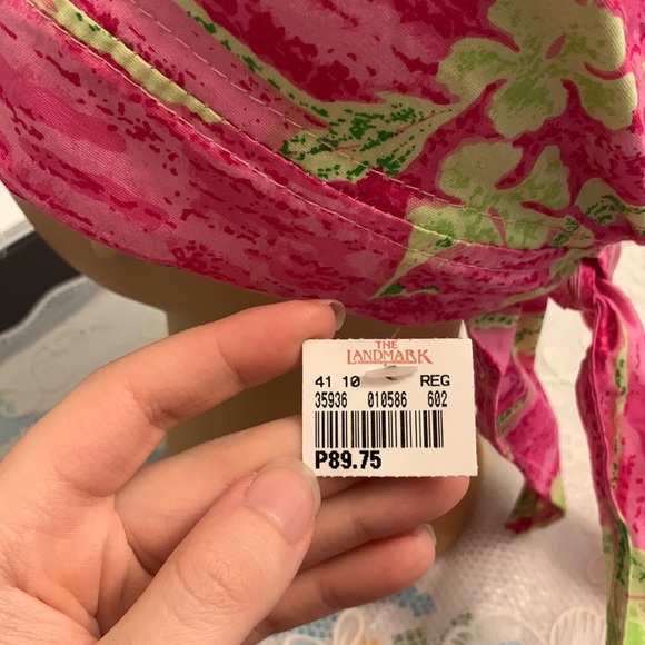 Primark | Accessories | Bright Floral Pink And Green Colored Cap With ...